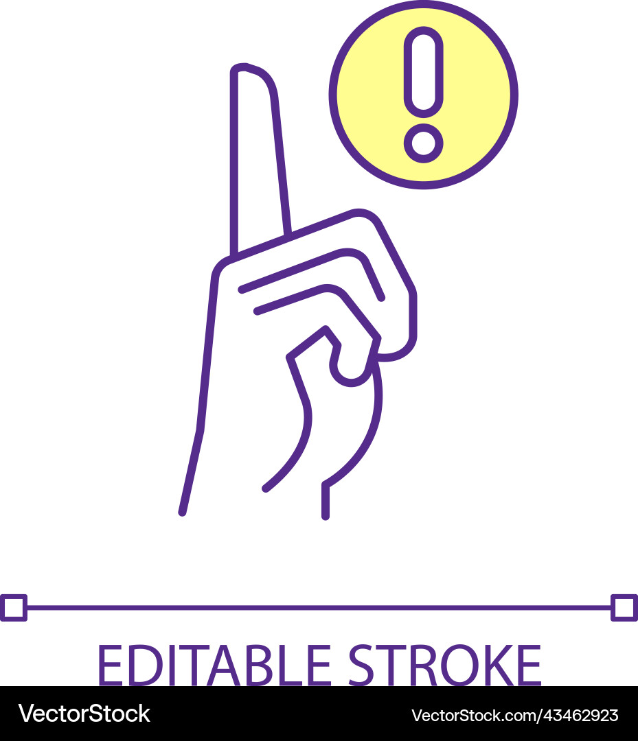 Attention rgb color icon Royalty Free Vector Image