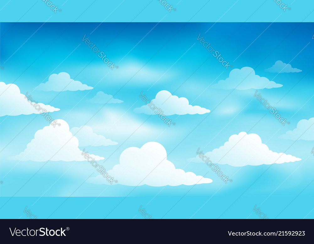 Cloudy sky theme image 1 Royalty Free Vector Image