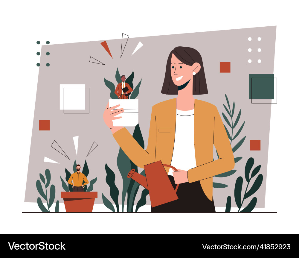 Concept of mentorship Royalty Free Vector Image