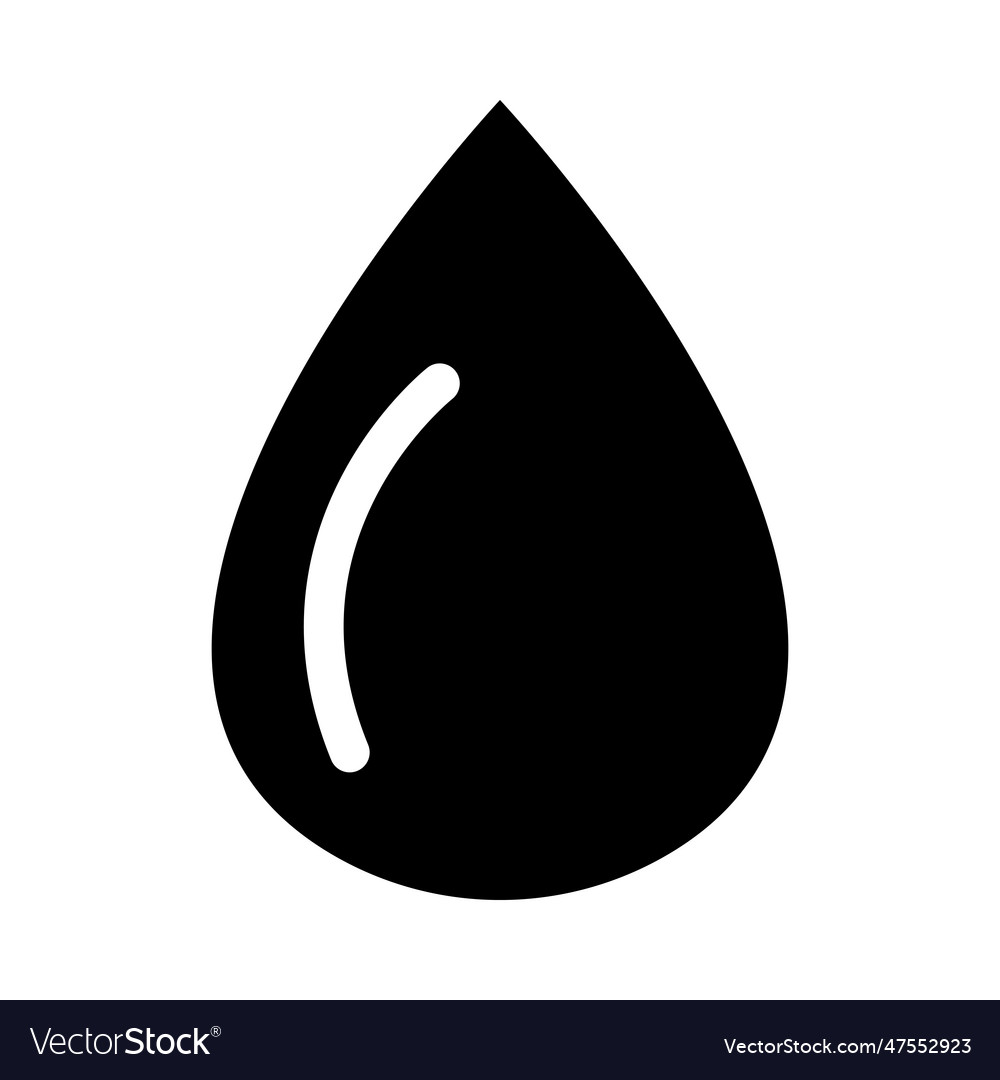 Drop glyph icon for personal and commercial use Vector Image