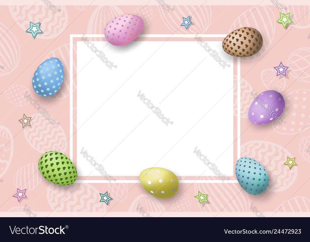 Happy easter background pastel eggs texture Vector Image
