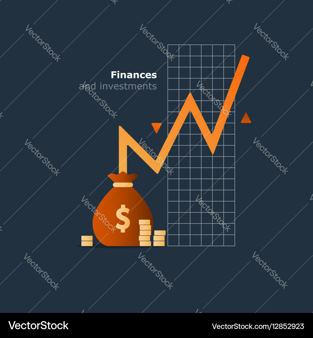 Index fund investment concept budget spending Vector Image