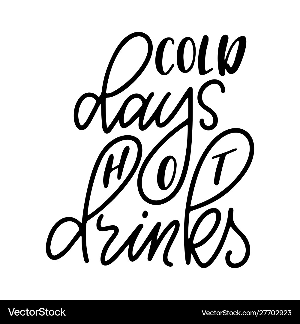 Lettering for cafe with coffee quote menu Vector Image