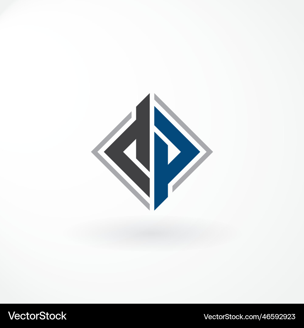 Lettermark design is combination letter d and p Vector Image