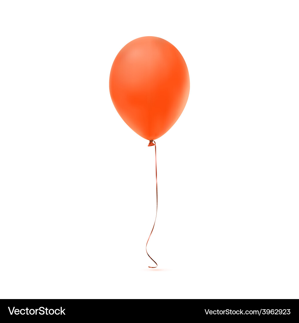 Orange balloon icon isolated on white background Vector Image