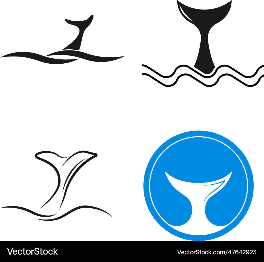 Shark tail icon logo Royalty Free Vector Image