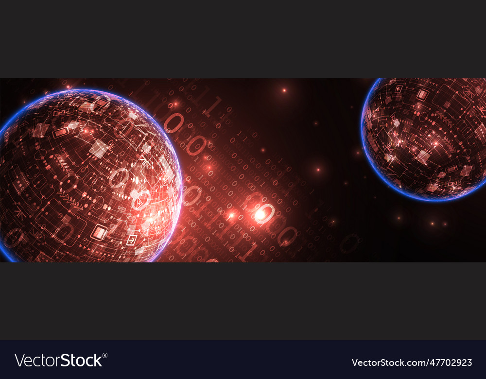 Sphere theme digital technology background Vector Image