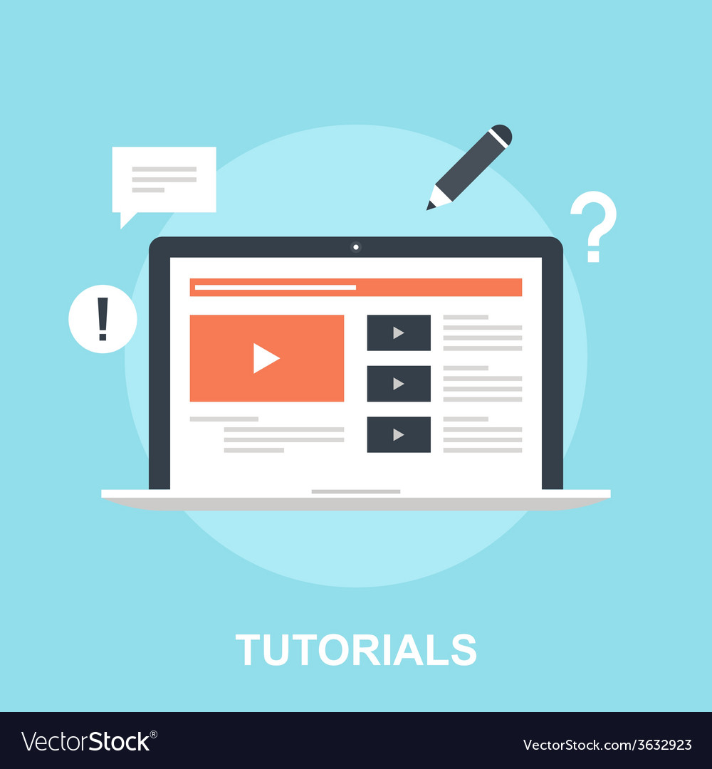 Tutorials Royalty Free Vector Image - VectorStock