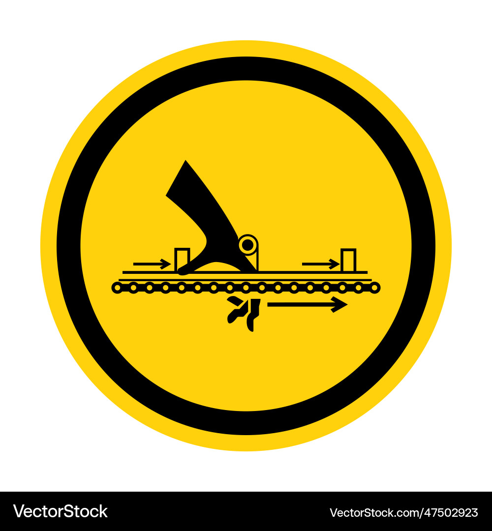 Warning moving part cause injury symbol isolate Vector Image