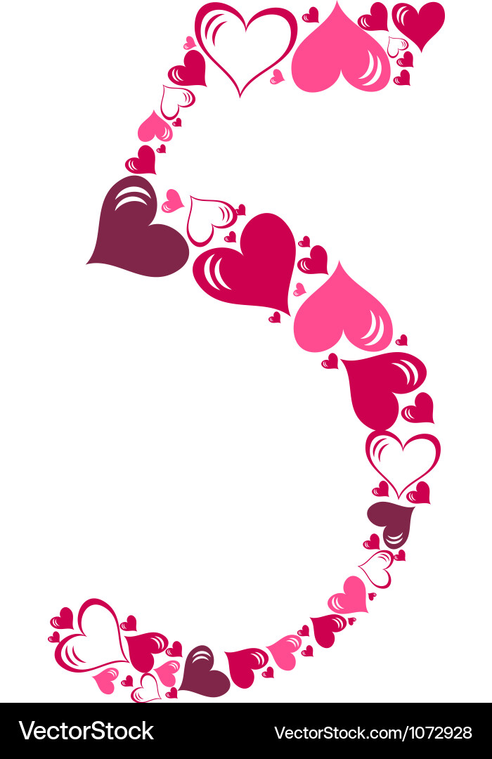 Alphabet of hearts Royalty Free Vector Image - VectorStock