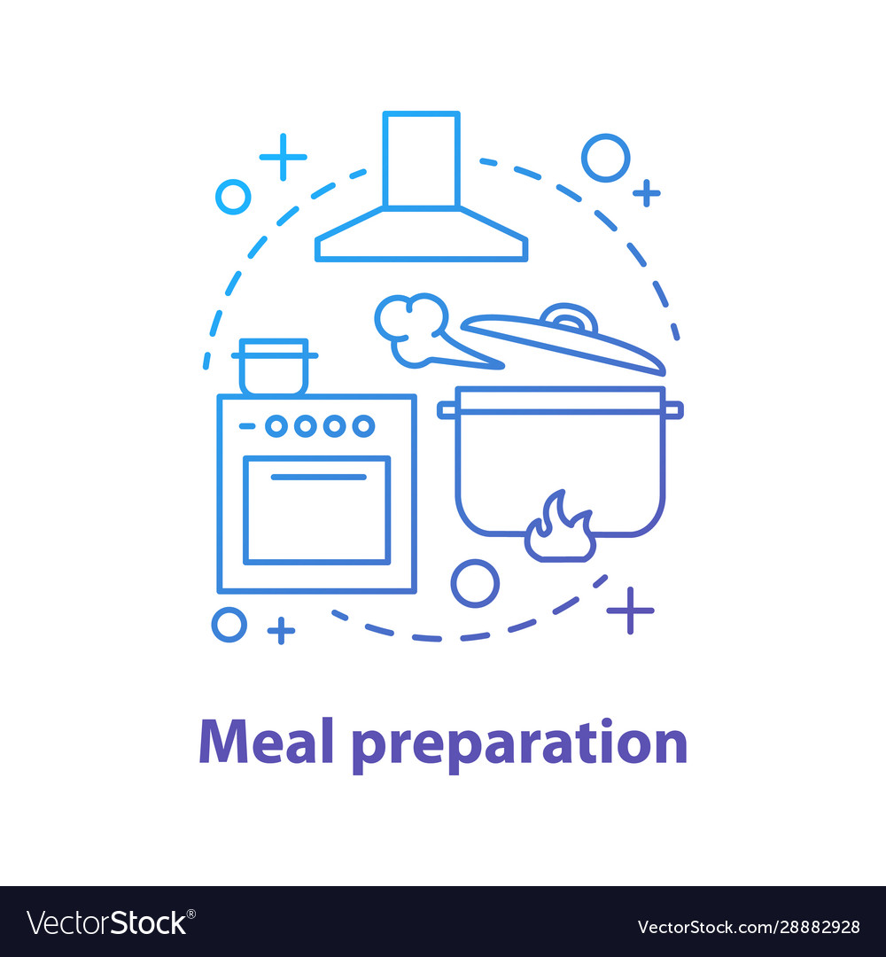 Food Preparation Concept Icon Royalty Free Vector Image