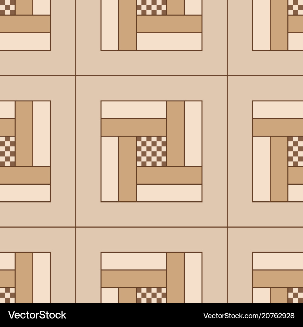 Geometric seamless wooden parquet floor pattern Vector Image