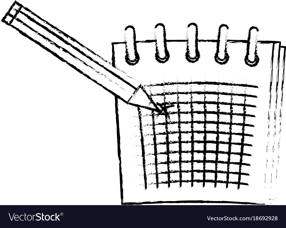 Notebook and pencil design Royalty Free Vector Image