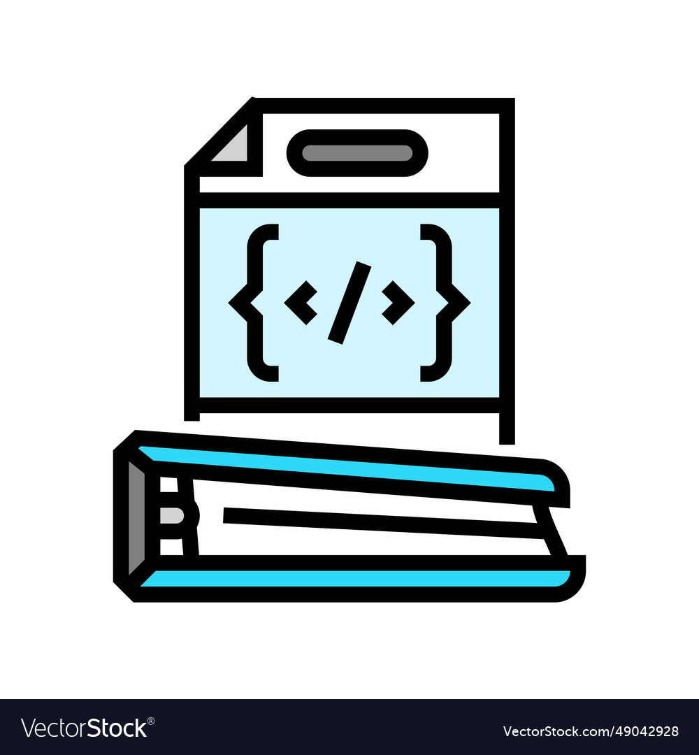 Software documentation technical writer color icon