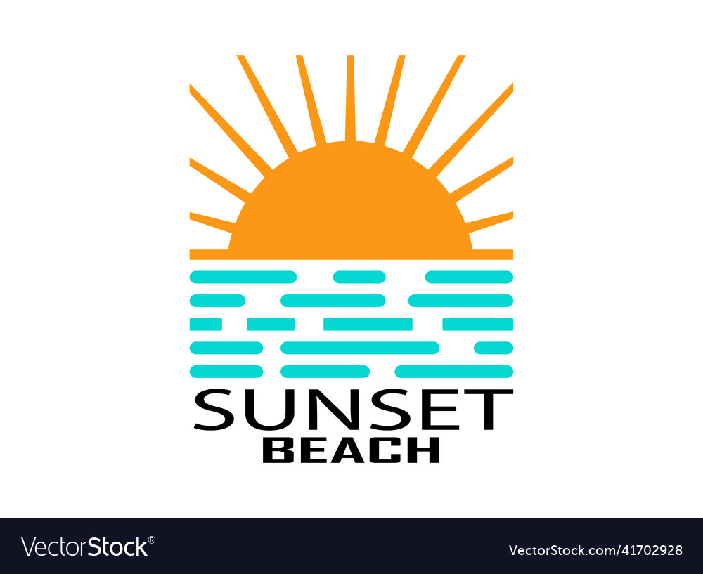 Sunset logo image Royalty Free Vector Image - VectorStock