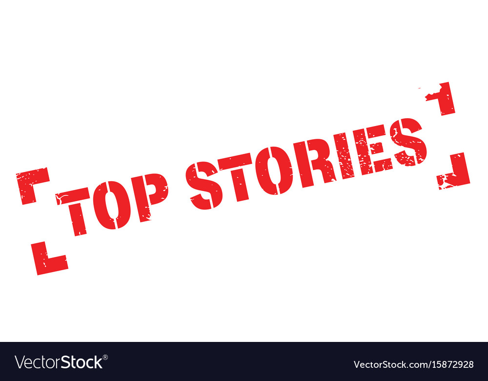 Top stories rubber stamp Royalty Free Vector Image