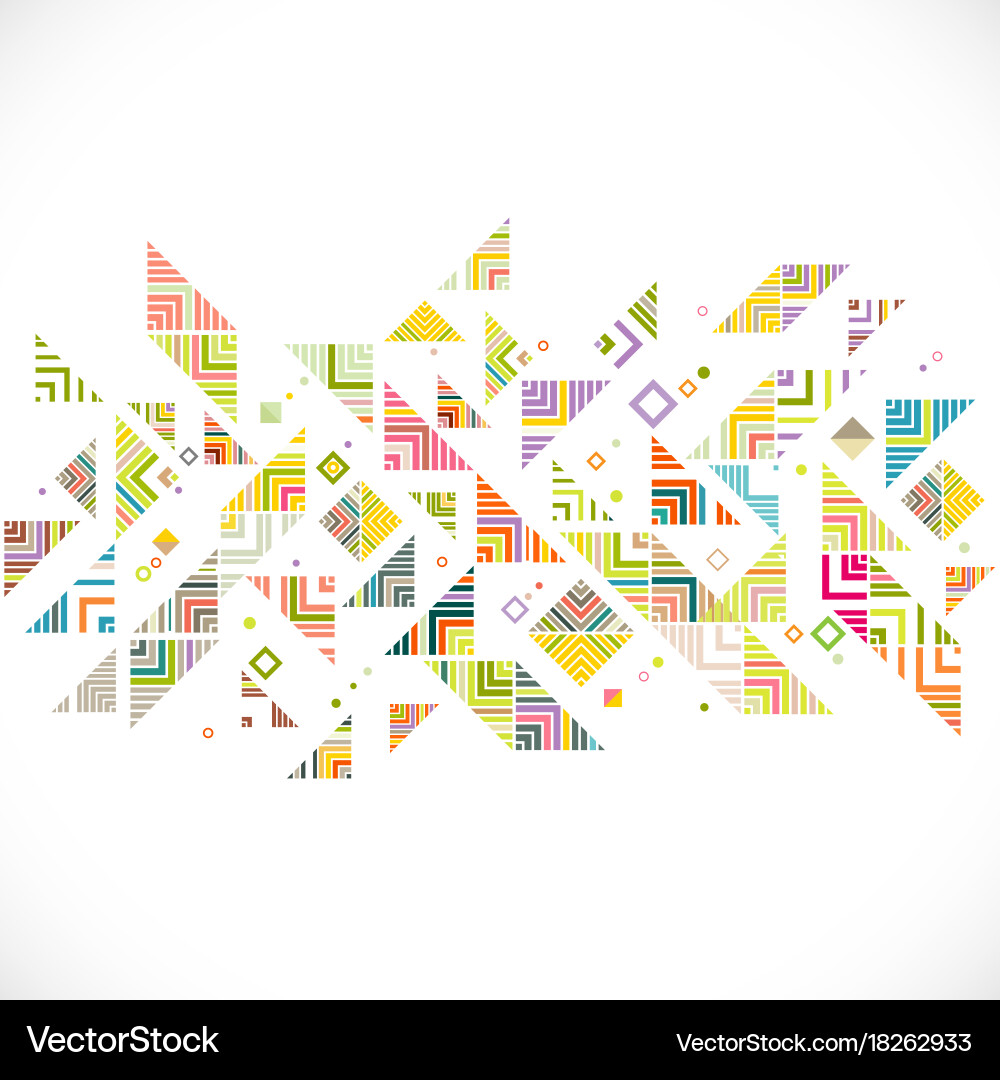 Abstract geometric with mix variety lines dots Vector Image
