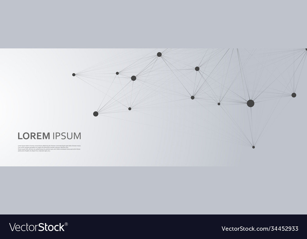 Abstract Molecular Pattern With Dots Royalty Free Vector