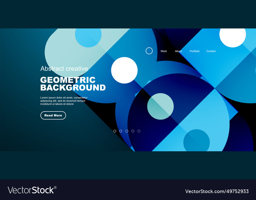 Abstract technology landing page background Vector Image