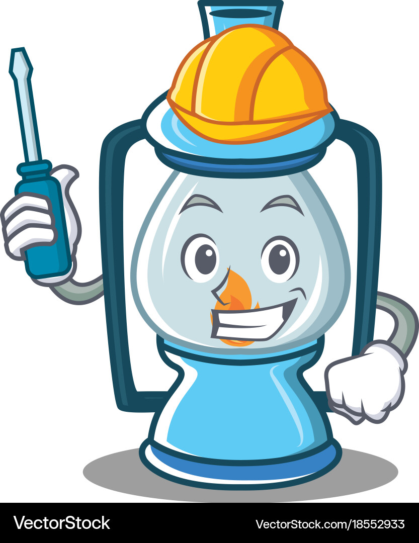 Automotive lantern character cartoon style Vector Image
