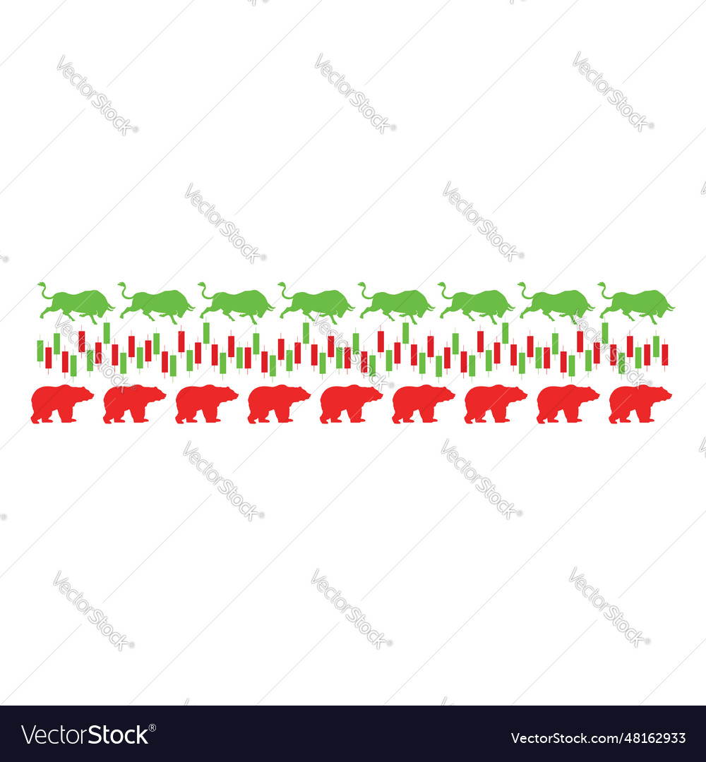 Bull bear stock market graph Royalty Free Vector Image Bull bear stock market graph Royalty Free Vector Image