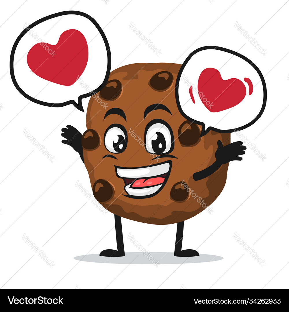 Chocochips mascot or character Royalty Free Vector Image