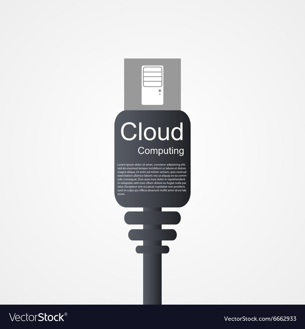 Cloud computing concept modern design template Vector Image