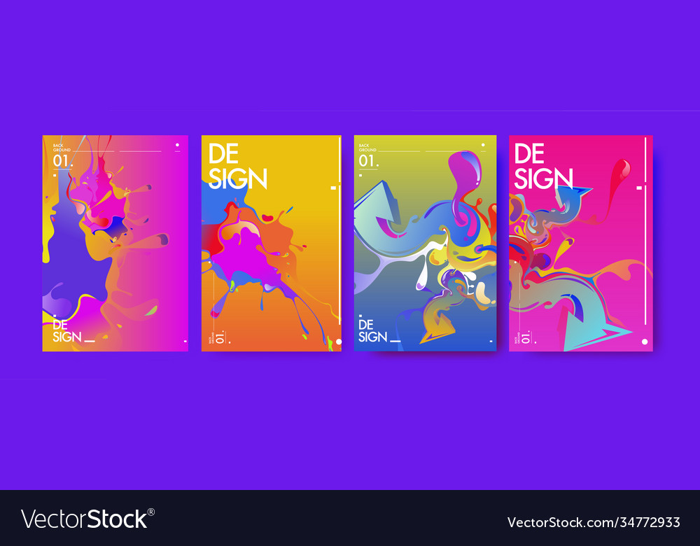 Colorful abstract fluid gradient pattern Vector Image