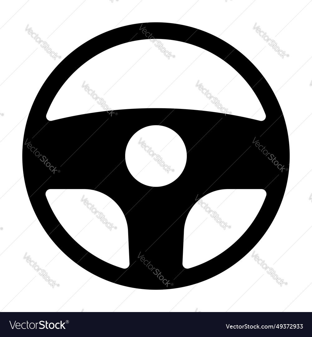 Drive icon steering wheel Royalty Free Vector Image