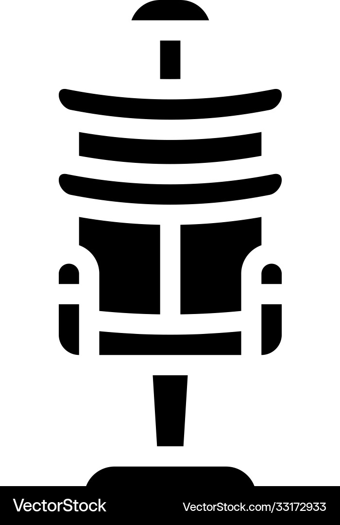 Electric chair glyph icon Royalty Free Vector Image