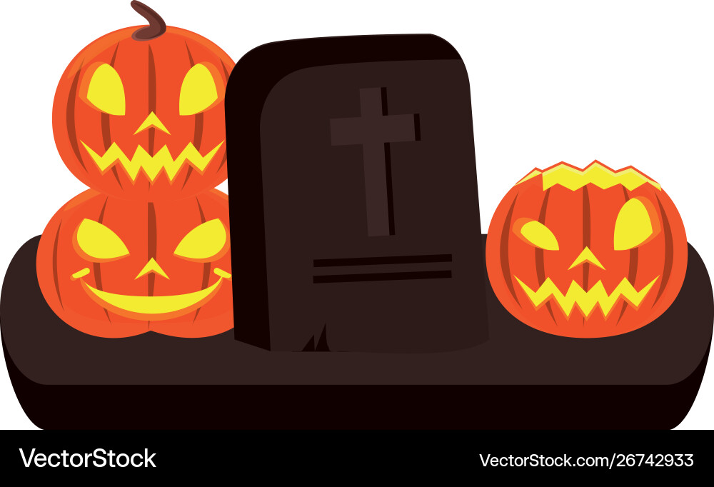 Halloween october scary celebration cartoon Vector Image