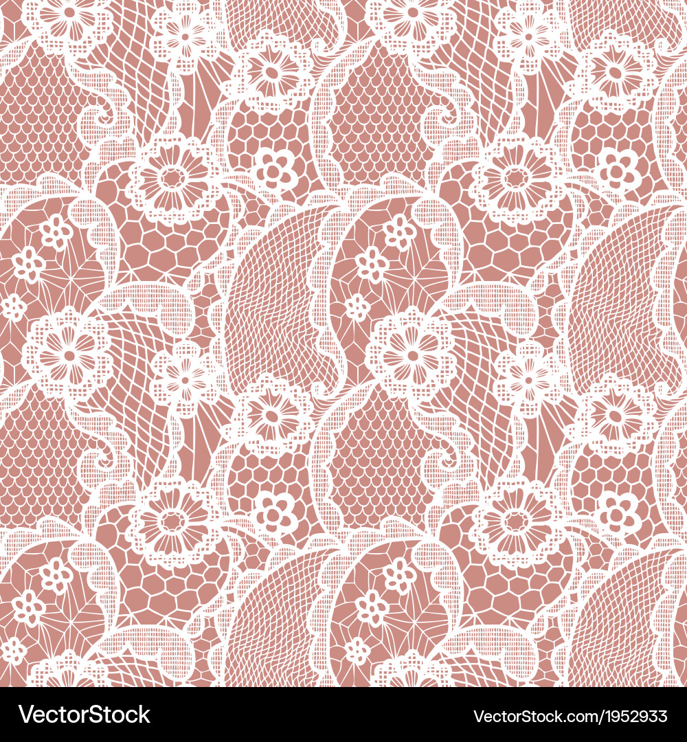 Lace seamless pattern with flowers Royalty Free Vector Image