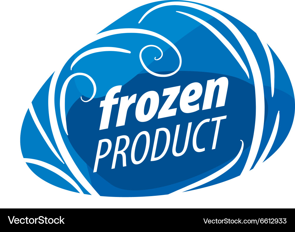 Logo for frozen products Royalty Free Vector Image
