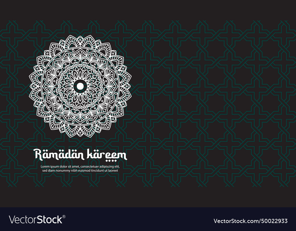 Ramadan pattern background with mandala Royalty Free Vector