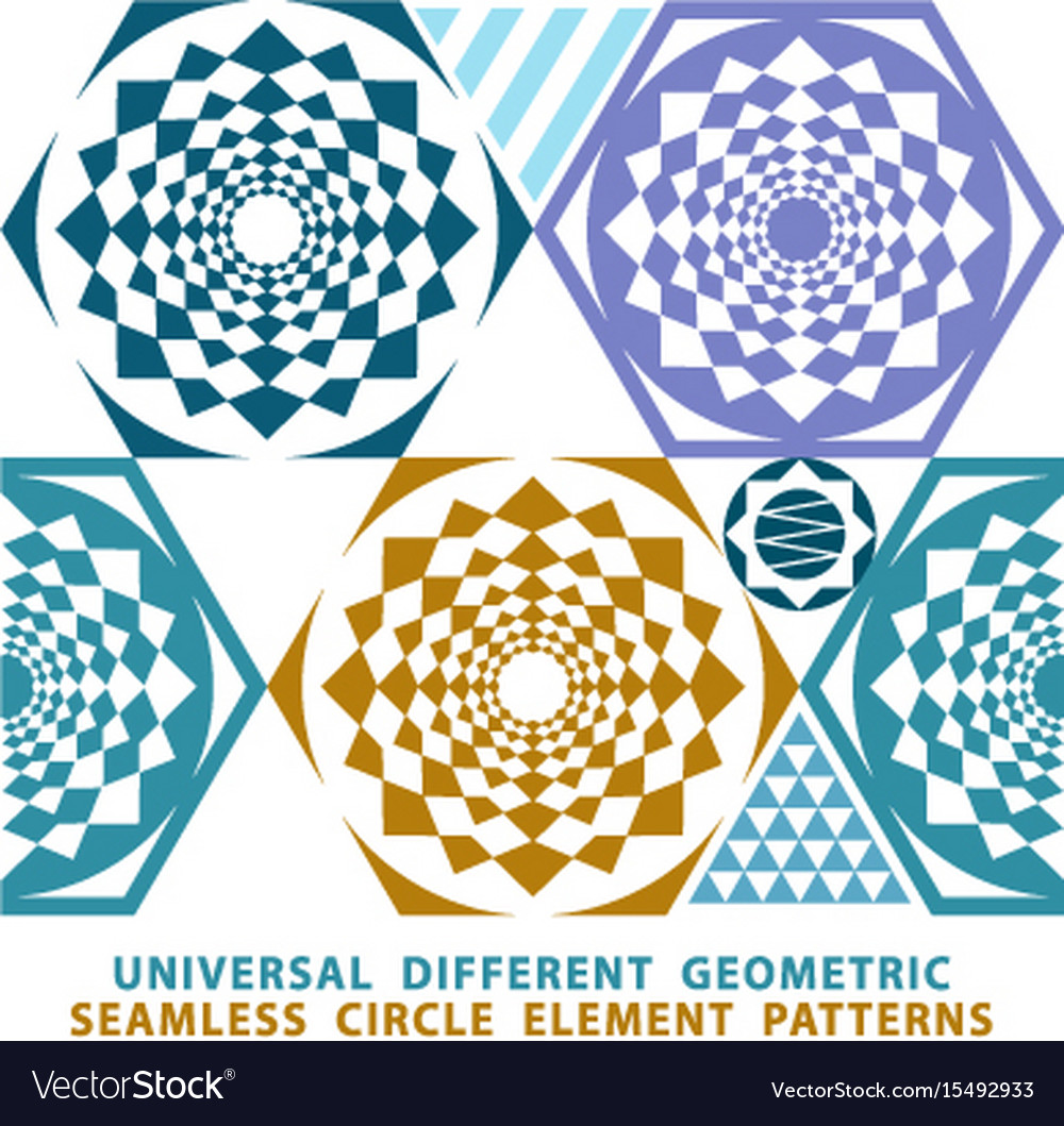 Seamless geometric patterns set Royalty Free Vector Image