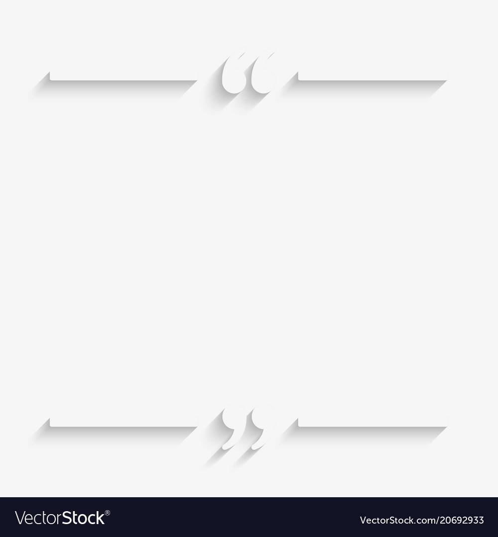 Speech bubble quote empty quote bracket Royalty Free Vector