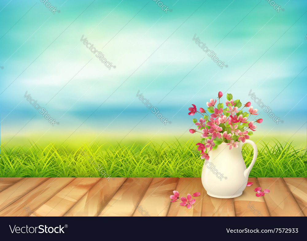 Summer landscape Royalty Free Vector Image - VectorStock