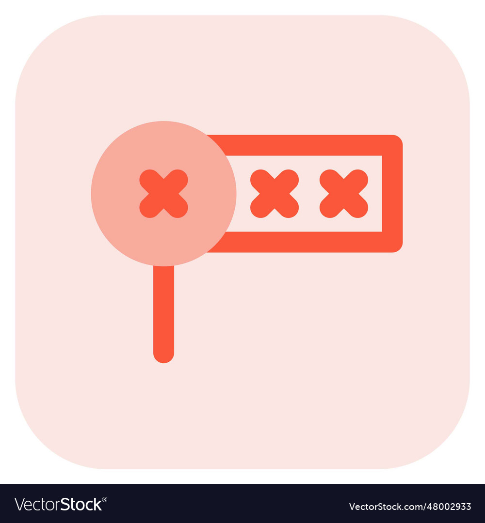 System encrypted through password for high Vector Image