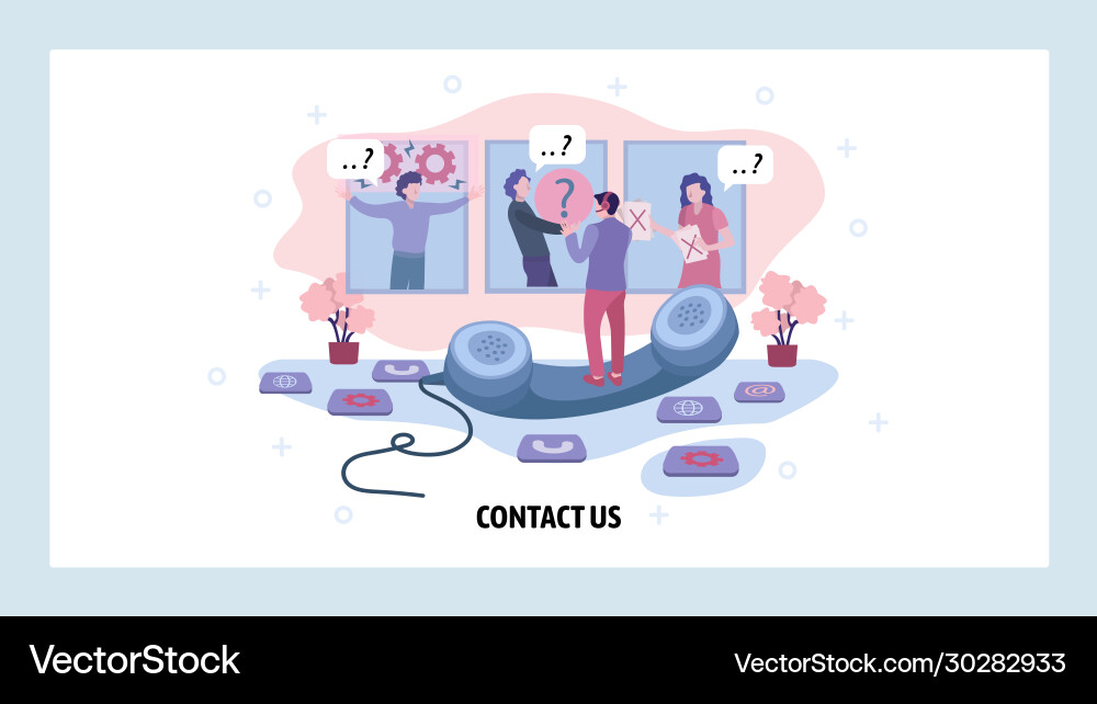 Technical customer support call center hotline Vector Image