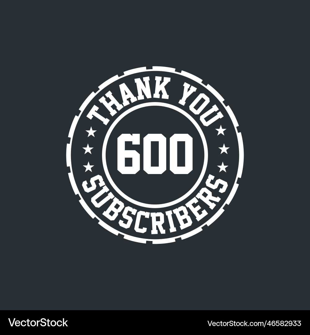 Thank you 500 subscribers celebration greeting Vector Image