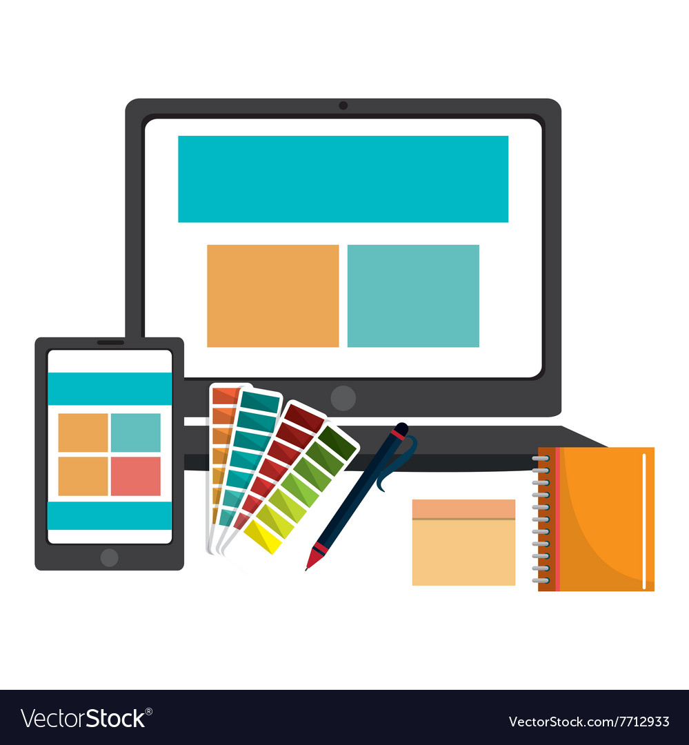 Web development design Royalty Free Vector Image