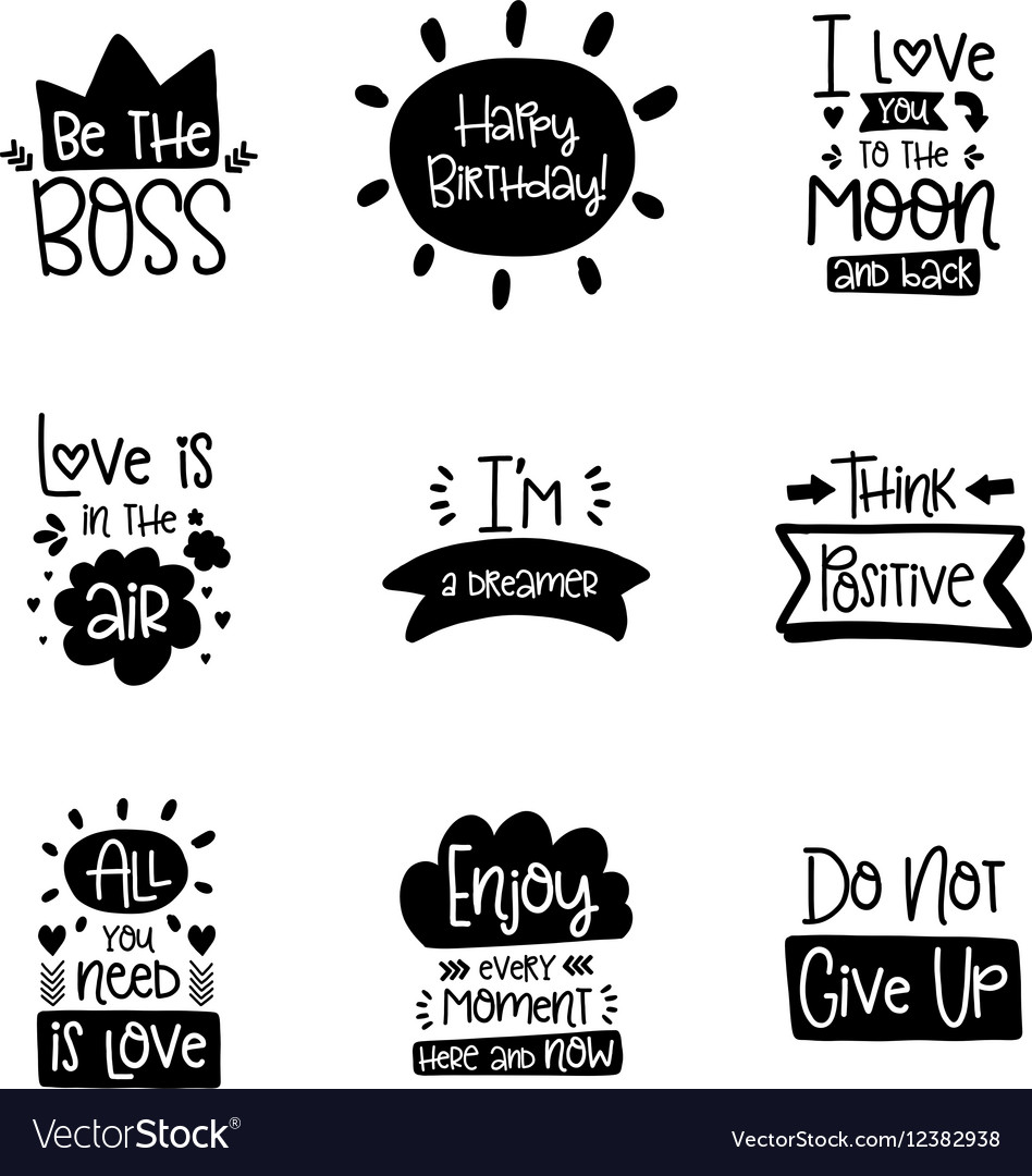 Calligraphy with decor elements Royalty Free Vector Image