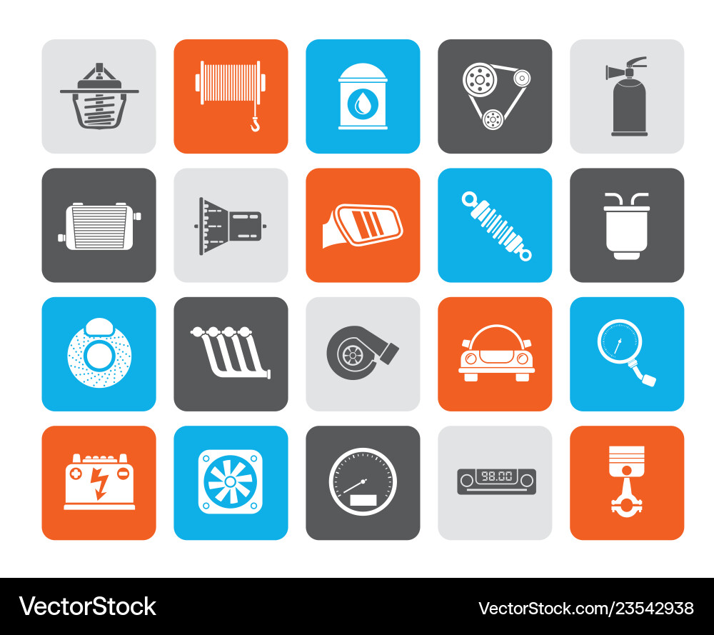 Car part and services icons 2 Royalty Free Vector Image
