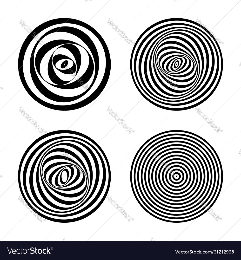 Circle design elements set Royalty Free Vector Image