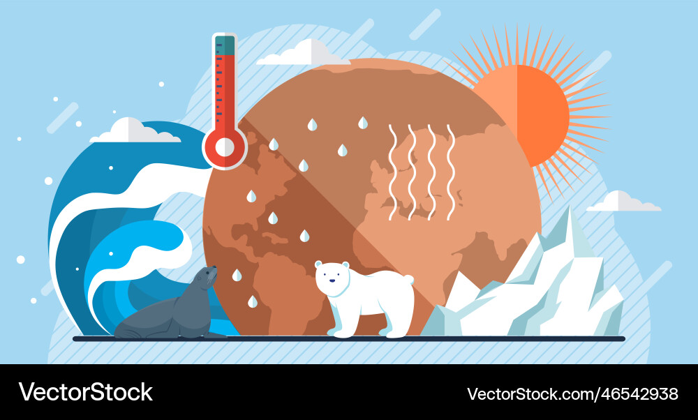 Climate change weather global greenhouse warming Vector Image