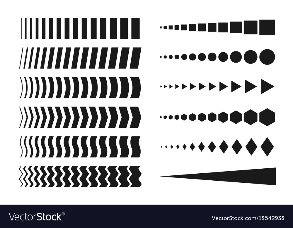 Collection creative halftone elements Royalty Free Vector