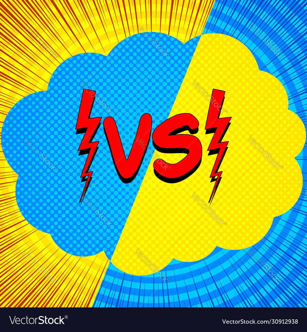 Comic competitive concept Royalty Free Vector Image