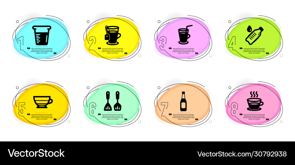 Cooking cutlery beaker and water bottle Royalty Free Vector