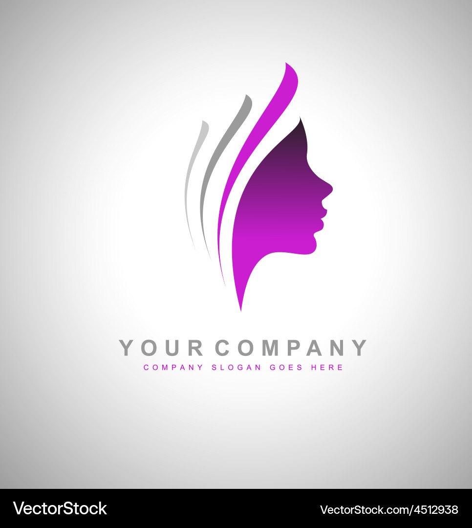 Female head design Royalty Free Vector Image - VectorStock