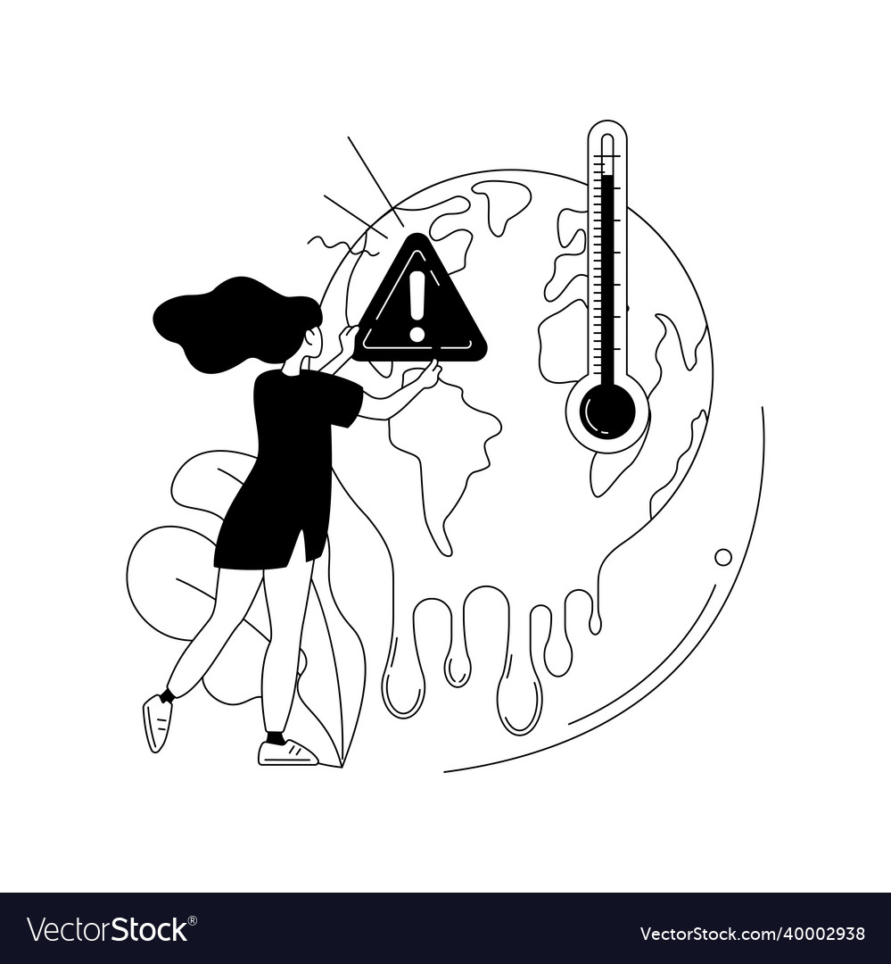 Global warming abstract concept Royalty Free Vector Image